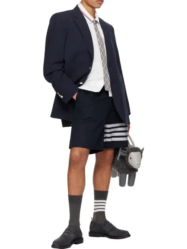 Thom Browne 4-bar Stripe Tailored Shorts - Navy Blue
