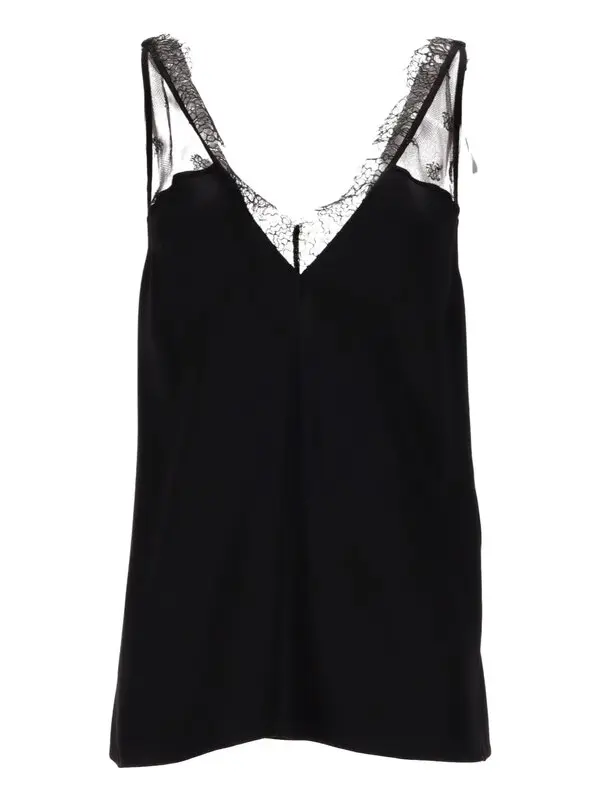 Stella McCartney Lace Trimmed Sleeveless Top - Black