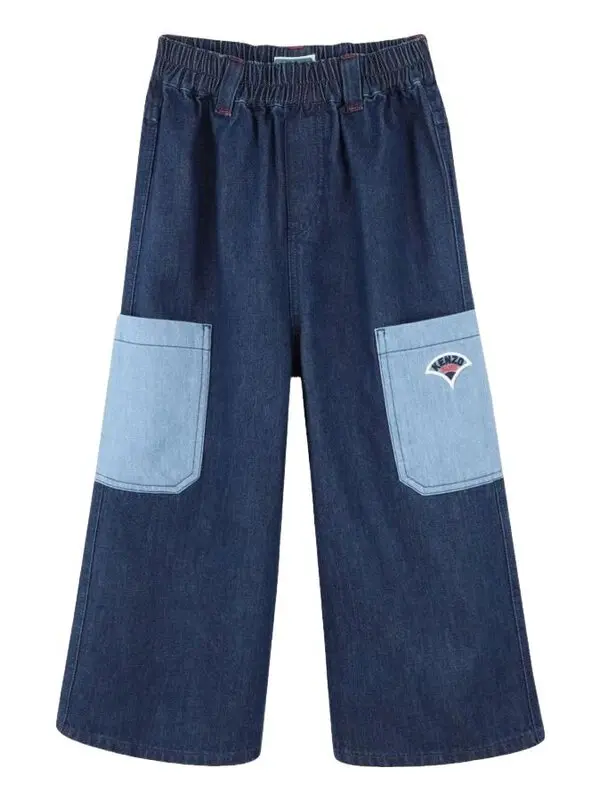 Kenzo Elasticated Waist Jeans With Pockets - Blue