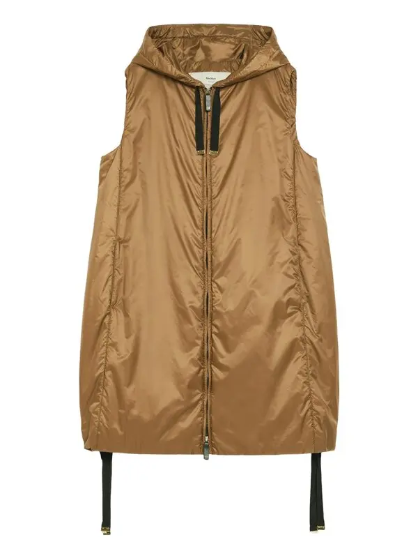 Max Mara Giacca Hooded Gilet - Caramel Color