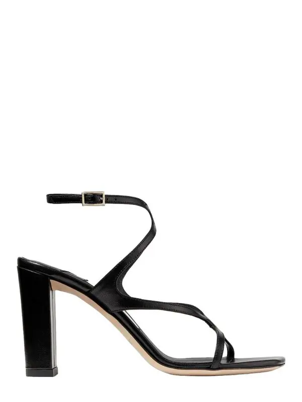 JIMMY CHOO Azie 85 Ankle Strap Sandals - Black