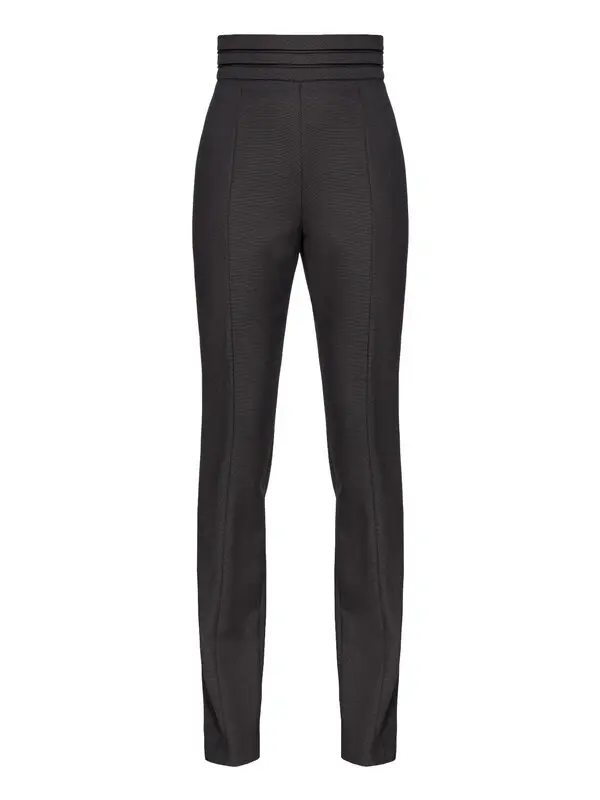 Pinko Tailored Trousers With Slits - Black