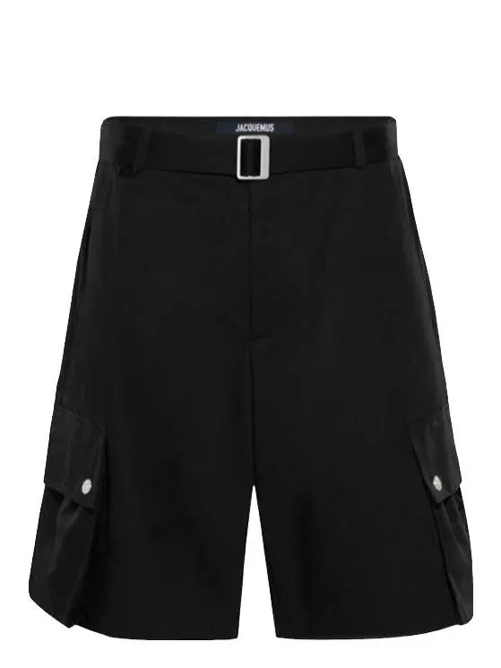 Jacquemus Belted Cargo Shorts - Black