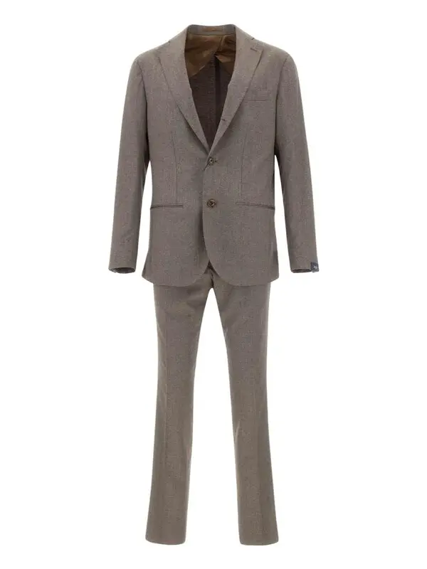 BARBA NAPOLI Herringbone Two-piece Suit - Gray