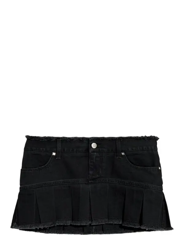 MISBHV Logo Patch Denim Mini Skirt - Washedblack