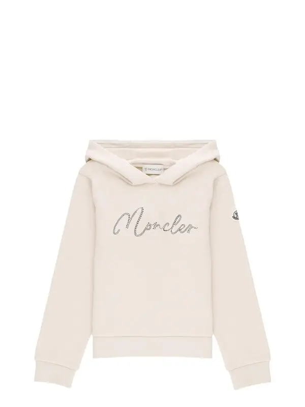 Moncler Logo Embellished Hoodie - Pink
