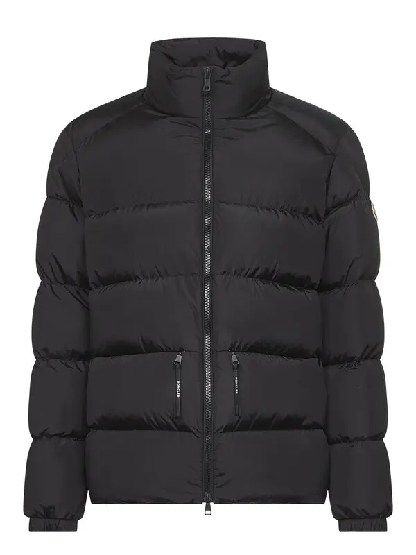 Moncler Logo Patch Down Jacket - Black