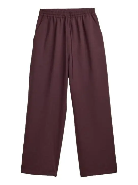 Y3 Drawstring Waist Track Pants - Shadow Maroon