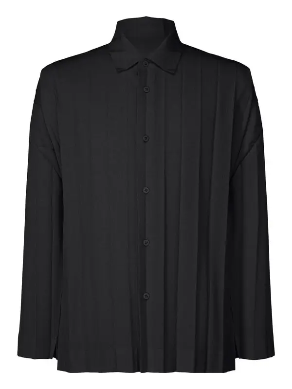 Issey Miyake Homme Plissé Edge Ensemble Shirt - Black