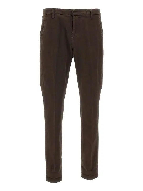 DONDUP Slim Cut Stretched Chinos - Black