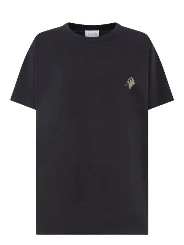 Attico Logo Printed T-shirt - Black And Light Yellow