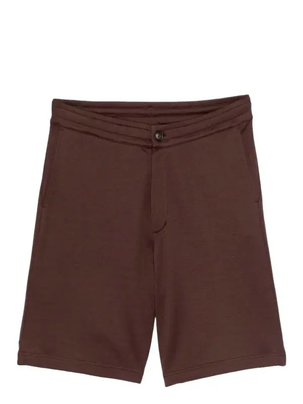 Herno Logo Plaque Bermuda Shorts - Brown