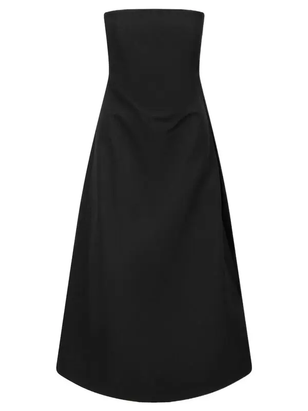 Staud Kennedy Faille Bandeau Dress - Black