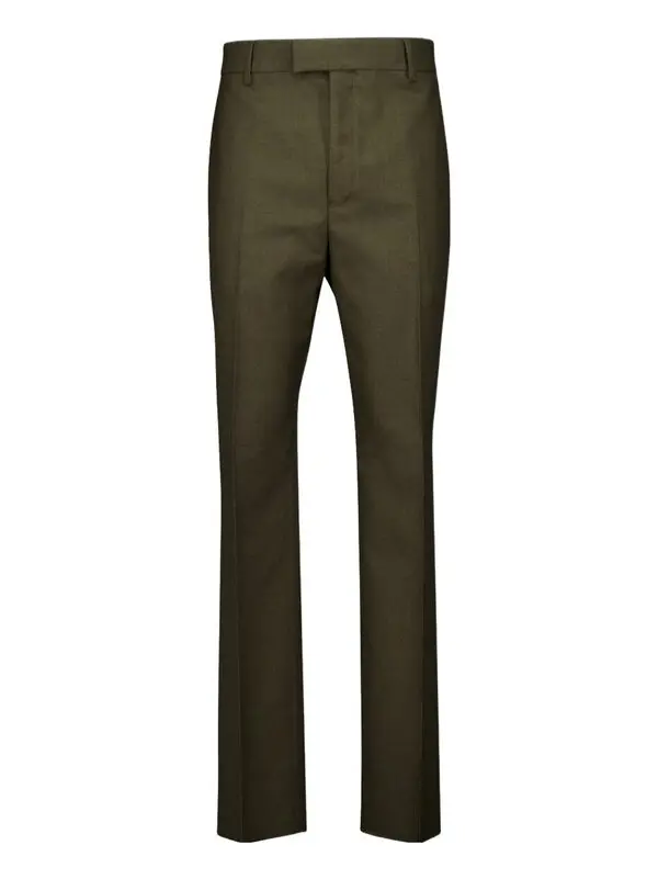 FERRAGAMO Mid-rise Tailored Trousers - Green