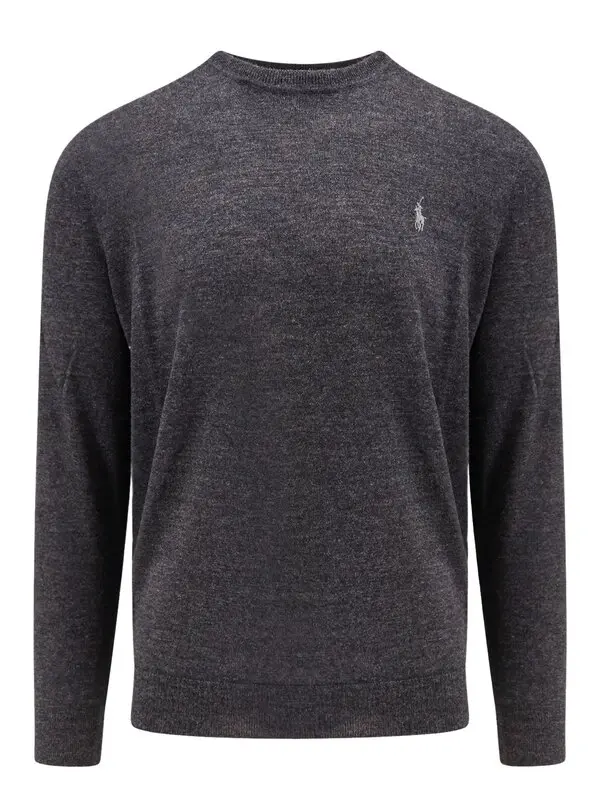 Polo Ralph Lauren Crewneck Jumper With Embroidered Pony - Black
