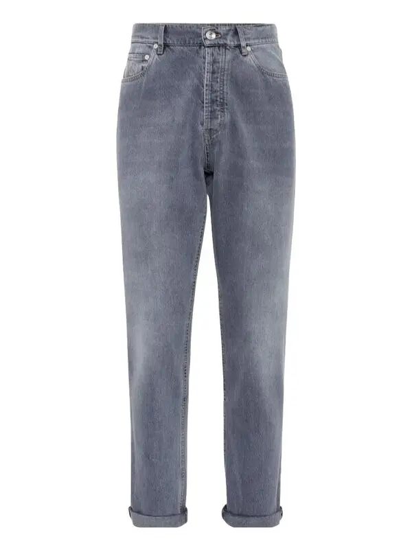Brunello Cucinelli Iconic Fit Denim Jeans - Beluga Gray
