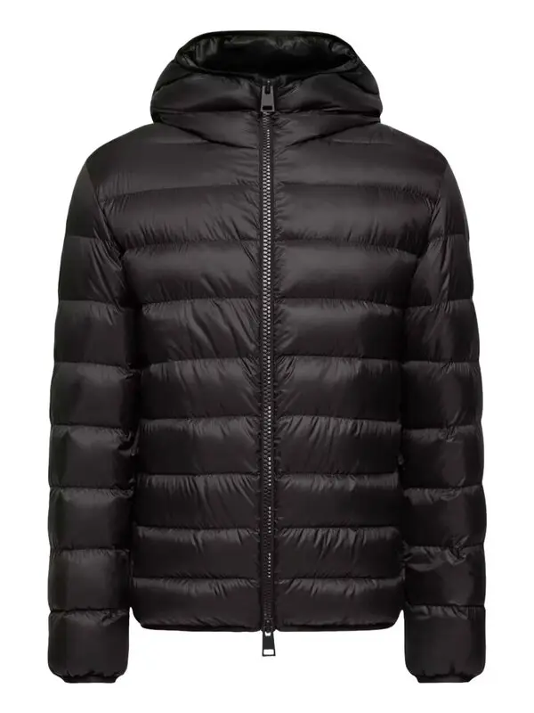 Moncler Alrai Hooded Zip-up Short Padded Jacket - Black
