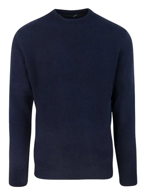 Barbour Checked-panel Crewneck Jumper - Blue