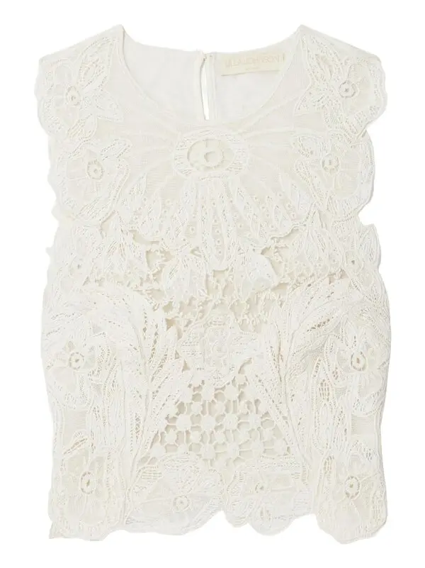 Ulla Johnson Lace Pattern Vest - White