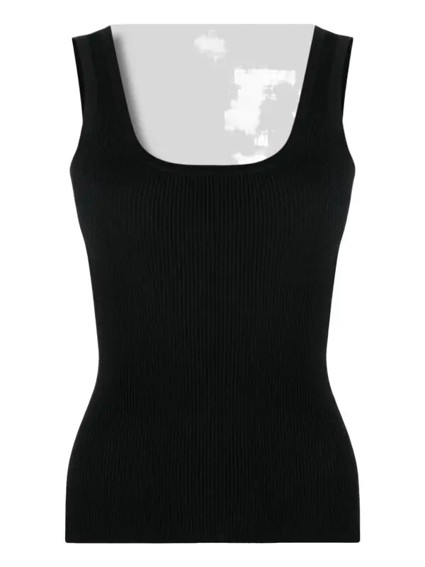 Zimmermann Sleeveless Vest With Rib Details - Black