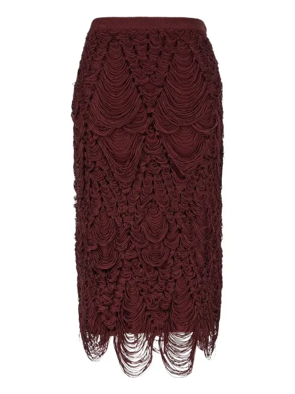 FERRAGAMO Mesh Skirt - Bordeaux