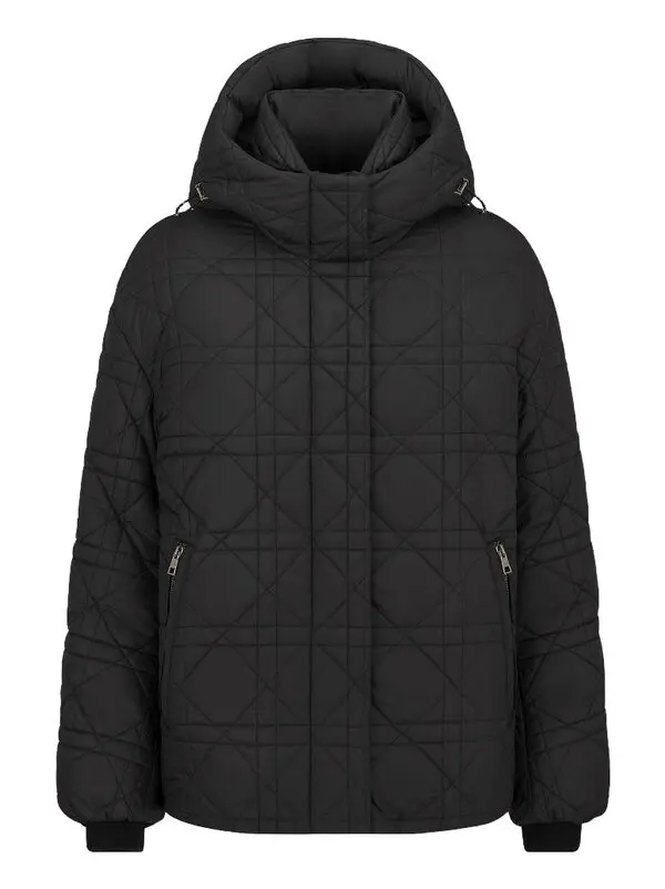 Dior Alps Macrocannage Hooded Down Jacket - Black