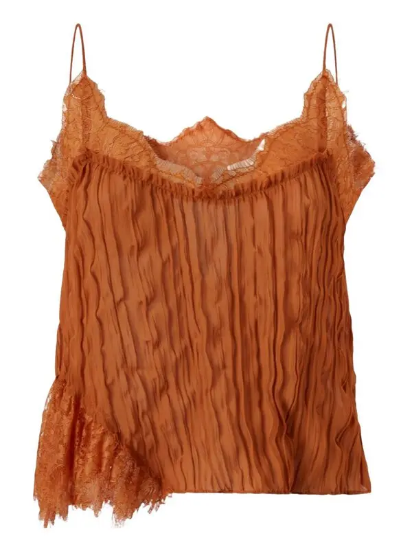 Pinko Lace Detailed Blouse - Brown