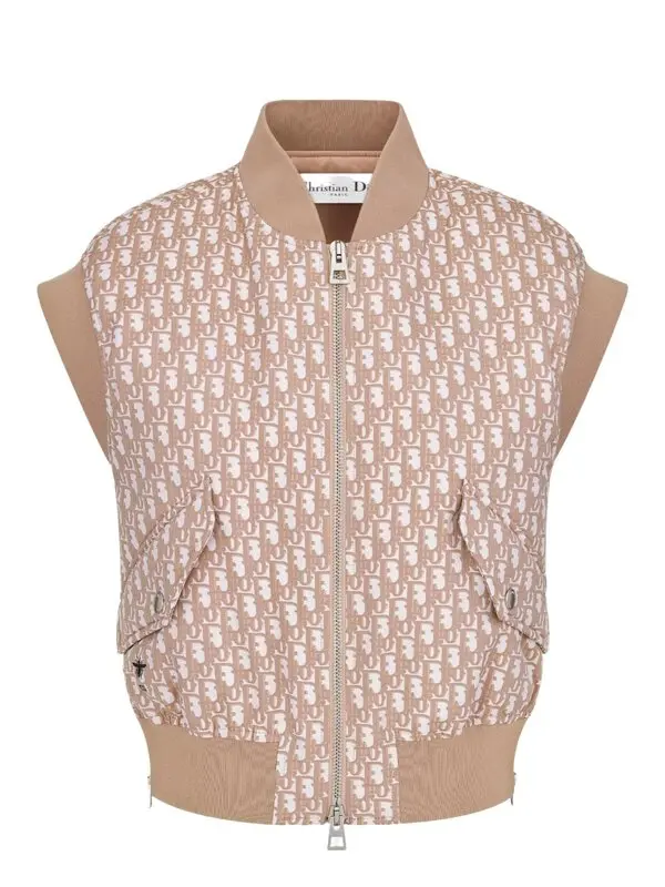 Dior Sleeveless Zip-up Vest - Nude