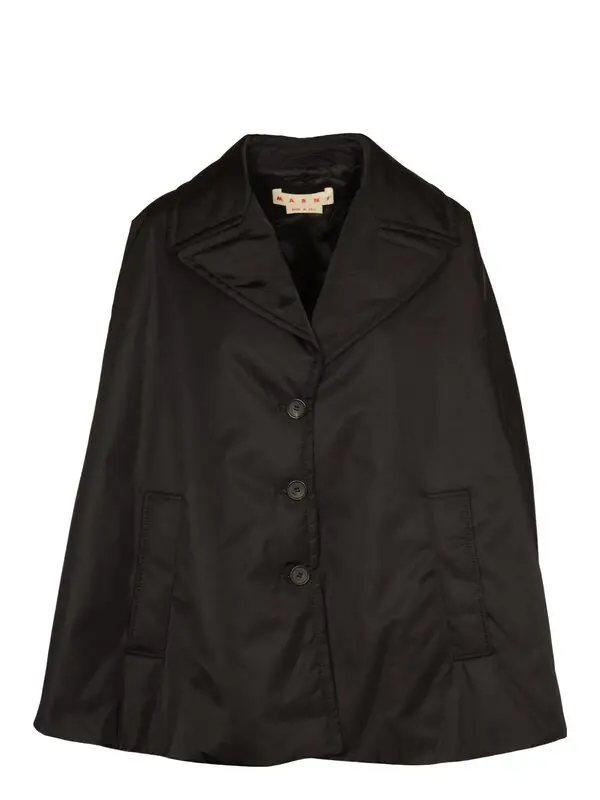 Marni Long-sleeved Single-breasted Coat - Black