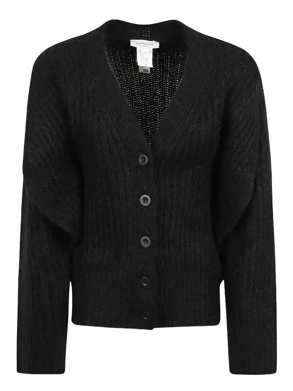 Fabiana Filippi Rib-trimmed Woven Cardigan - Black