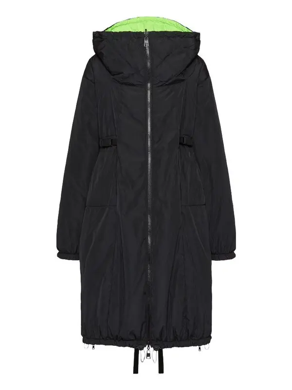 Red Valentino Zip-up Hooded Coat - Black