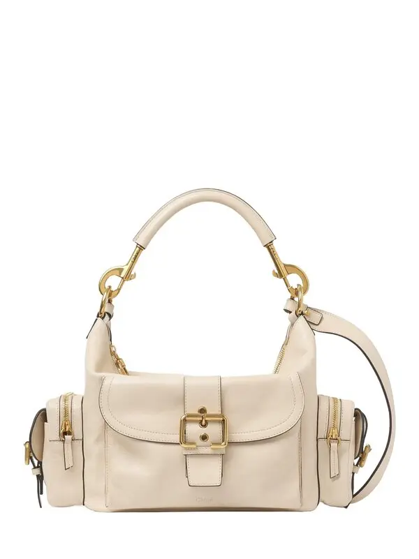 Chloé Medium Camera Bag With Buckled Details - Nude