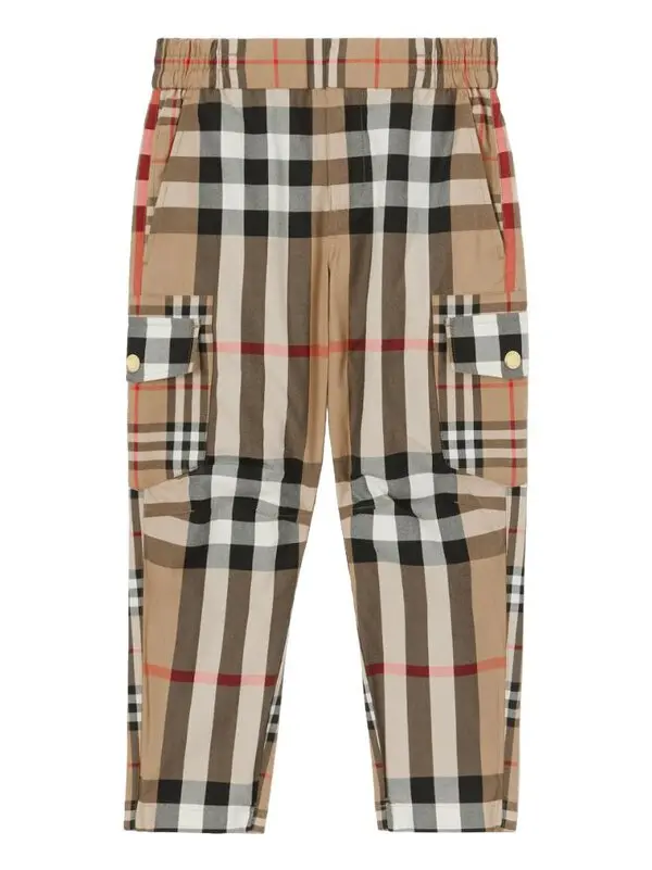 Burberry Mixed Vintage Check Cargo Trousers - Multicolor