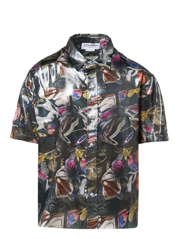 Acne Studios Patterned Short-sleeved Bowling Shirt - Black