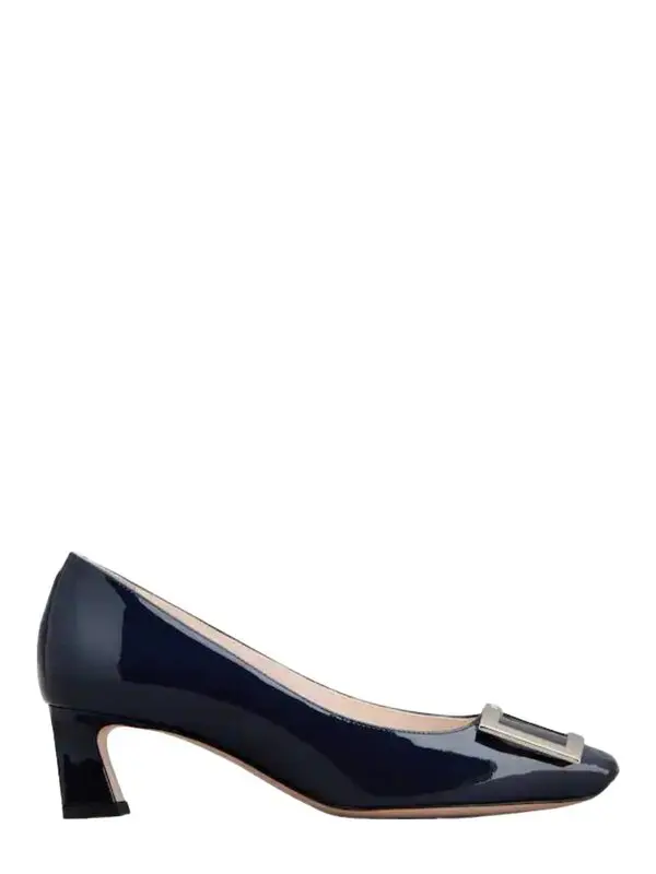 ROGER VIVIER Trompette Embellished Buckle Pumps - Blue