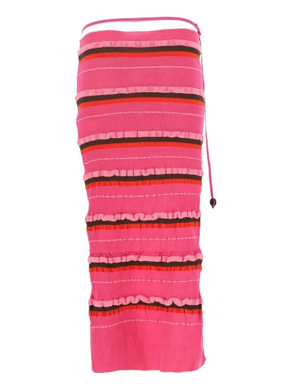 Jacquemus La Jupe Maille Concha Midi Skirt - Red