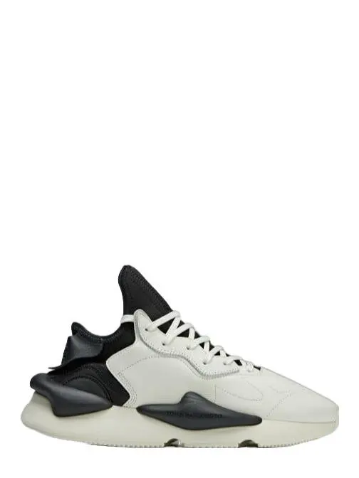 Y3 Kaiwa Panelled Lace-up Sneakers - Off-white/black/off-white