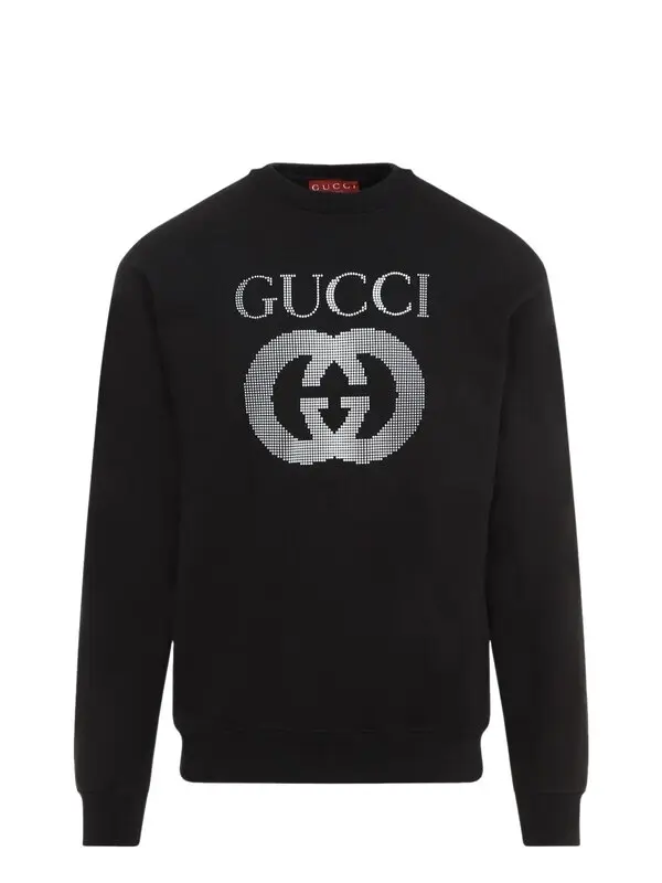 Gucci Embellished Logo Crewneck Sweater - Black