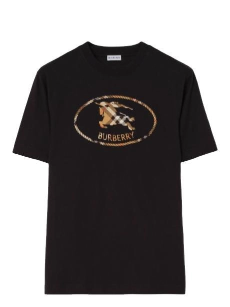 Burberry Knight Stamp Crewneck T-shirt - Black