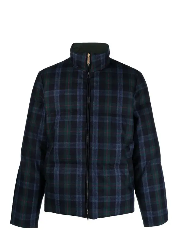 Thom Browne Reversible Plaid Zip-up Jacket - Blue/green