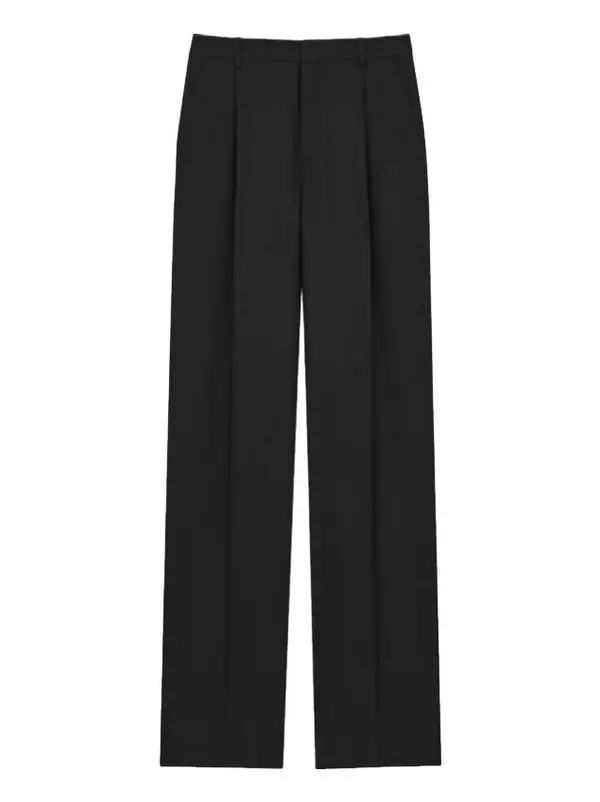 Saint Laurent Mid-rise Tailored Trousers - Black