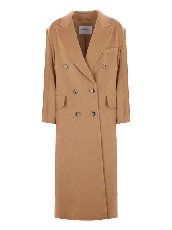 Max Mara Double-breasted Collared Coat - Camel