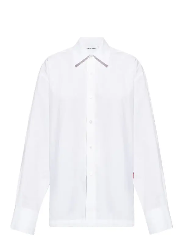Alexander Wang Logo Embroidered Buttoned Shirt - White