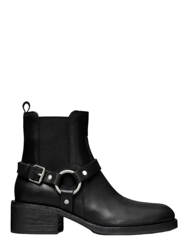 Tory Burch Buckle-strap Ring Detail Ankle Boots - Black