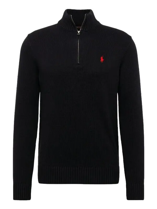Polo Ralph Lauren Embroidered Knitted Pullover - Black