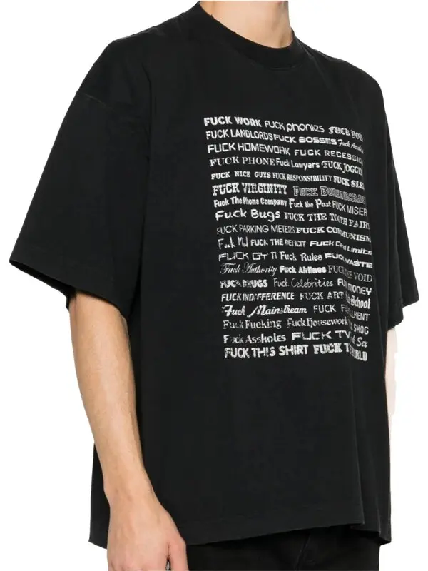 Vetements Crew Neck Short-sleeved T-shirt - Black