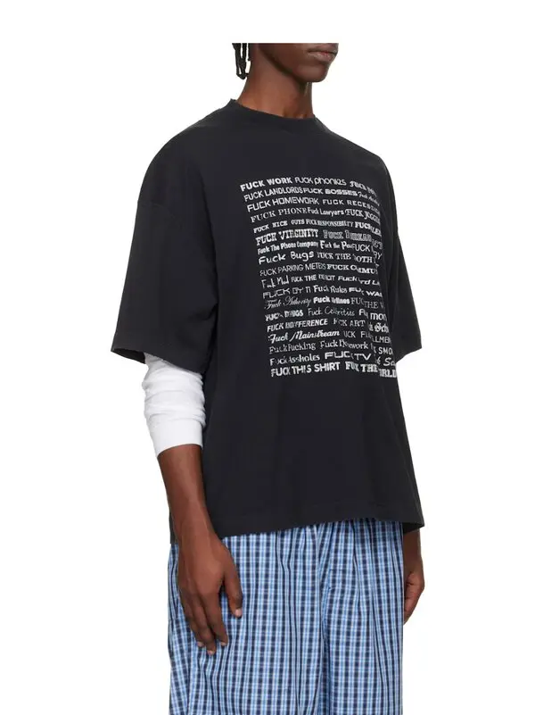 Vetements Crew Neck Short-sleeved T-shirt - Black