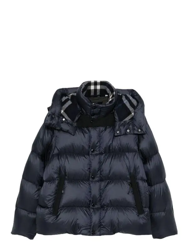 Burberry Quilted Hooded Down Jacket - Black