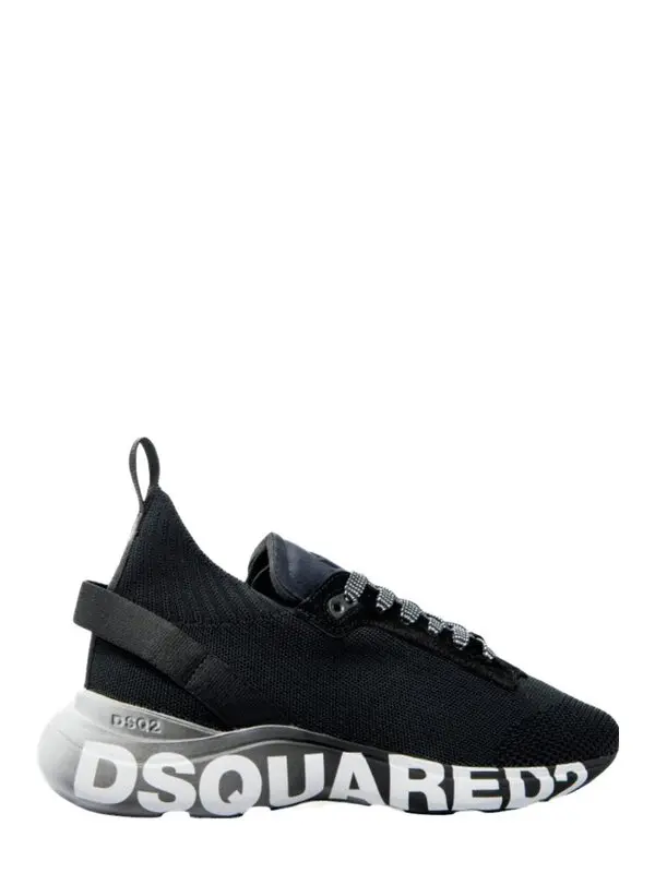 Dsquared2 Logo Print Lace-up Sneakers - Black