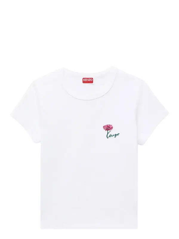 Kenzo Logo Embroidered Short Sleeve T-shirt - No